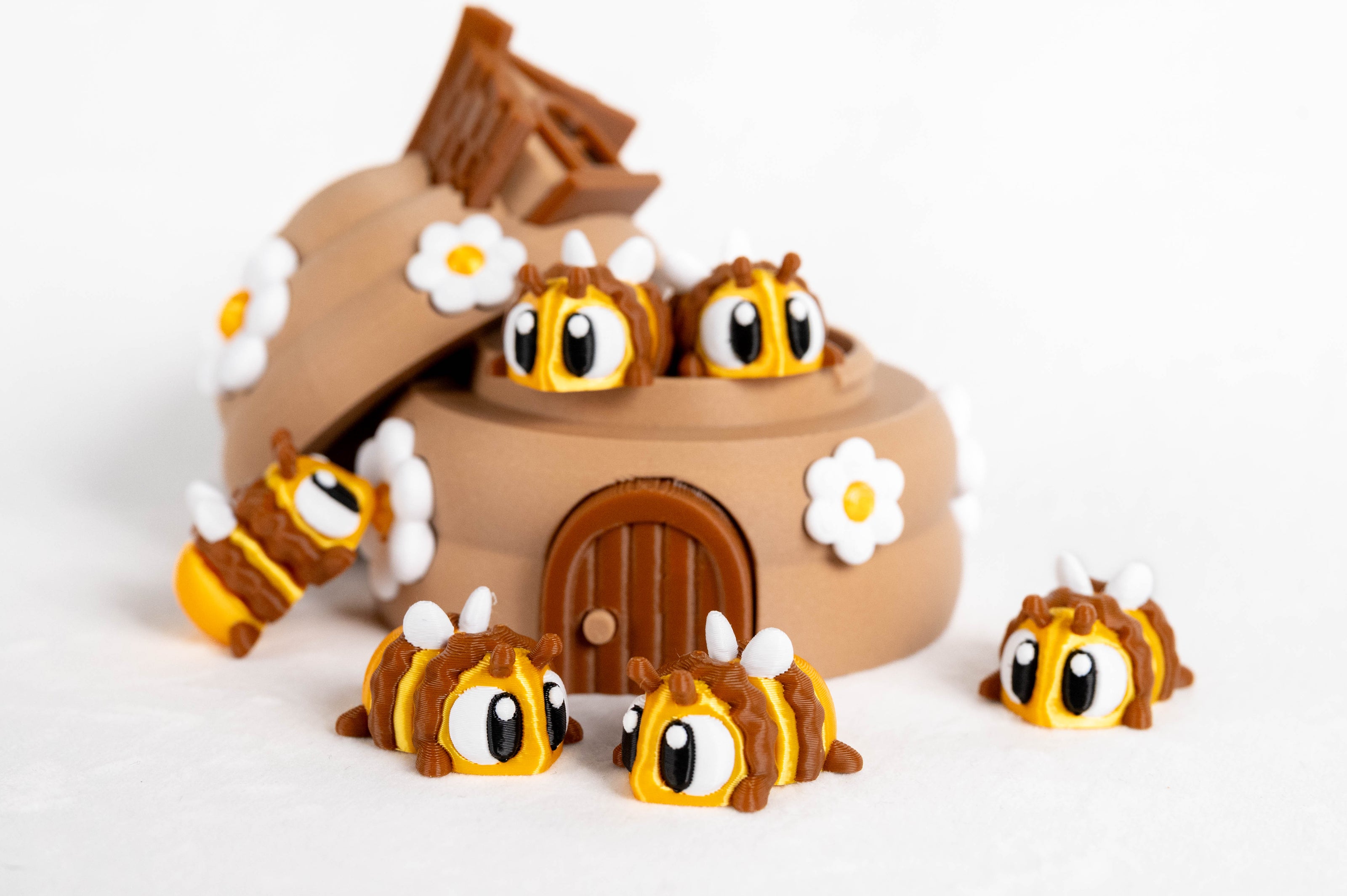 Beehive & Bees Toy Set | Articulated Bee Fidget Toys – Turtle Creations